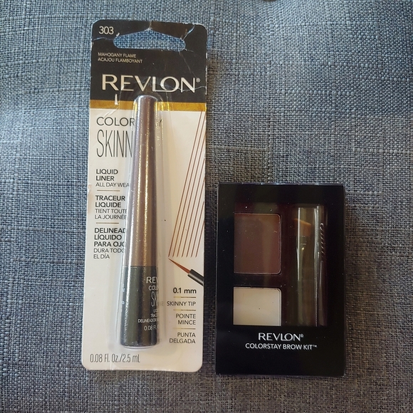 Revlon | Makeup | Nwt Revlon Skinny Liquid Liner And Eyebrow Kit ...